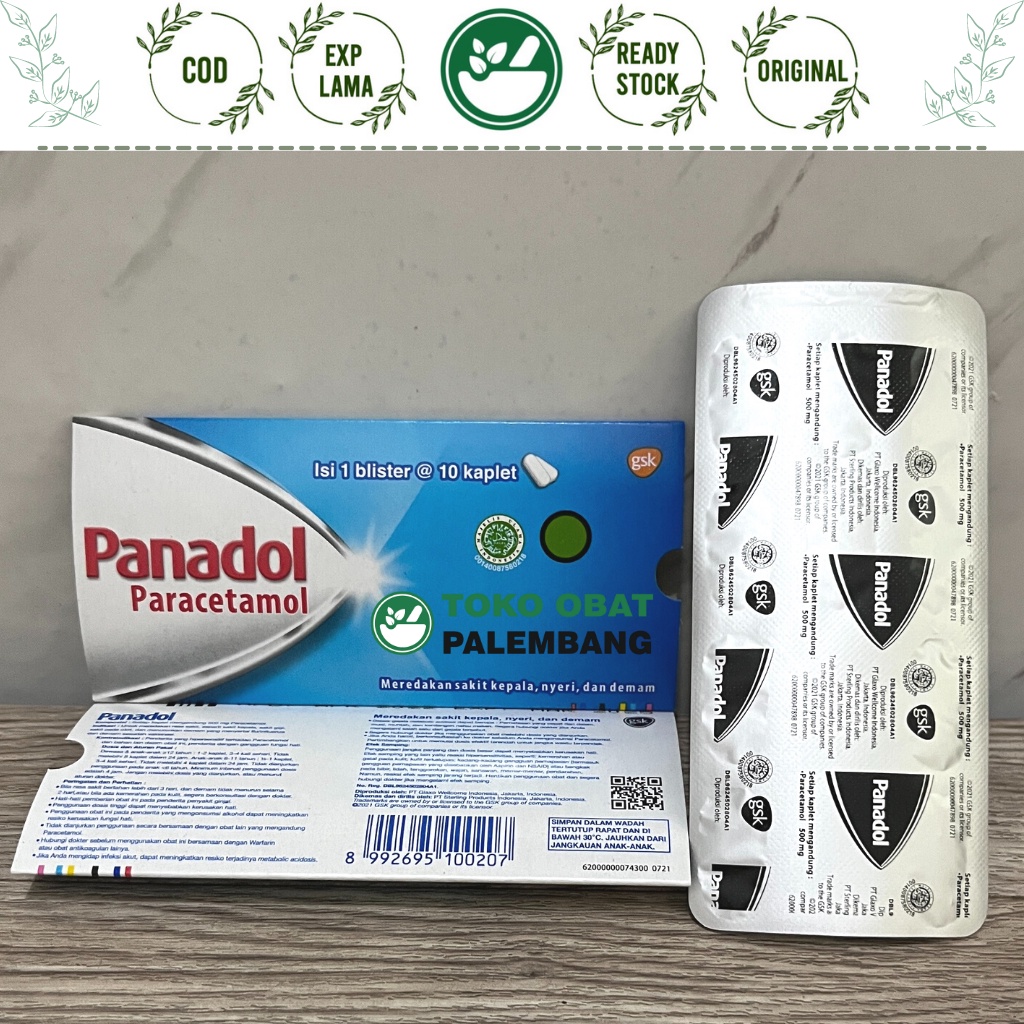 Jual PANADOL PARACETAMOL 10 KAPLET PANADOL BIRU SAKIT KEPALA DEMAM ...
