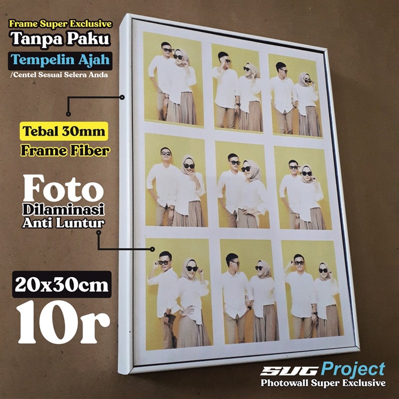 Jual CETAK FOTO BINGKAI FRAME BLOK FIBER PUTIH 20x30cm Murah Sudah ...