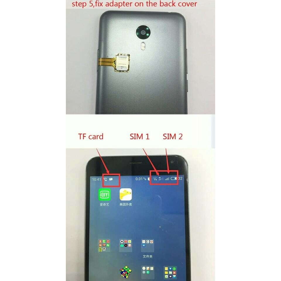 Harga Murah Dual Sim Card Adapter Hybrid Sim Card Extender MicroSD Card ...