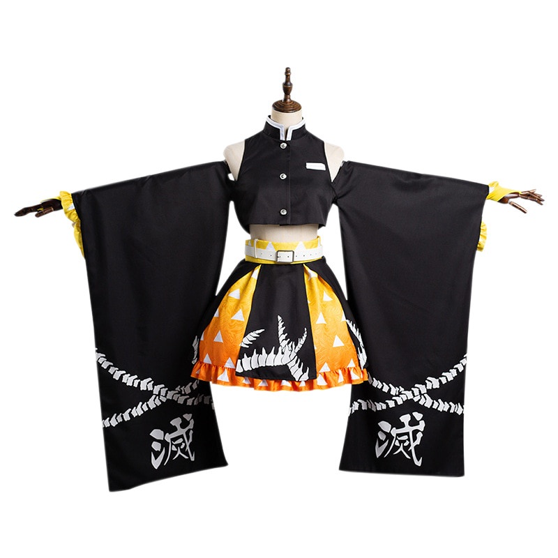 Jual PREORDER Anime Demon Slayer Agatsuma Zenitsu Cosplay Costume ...