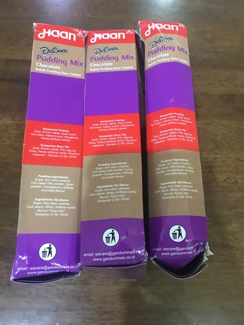 Haan Pudding Mix Chocolate Puding Coklat Delima 245 gr | Shopee Indonesia