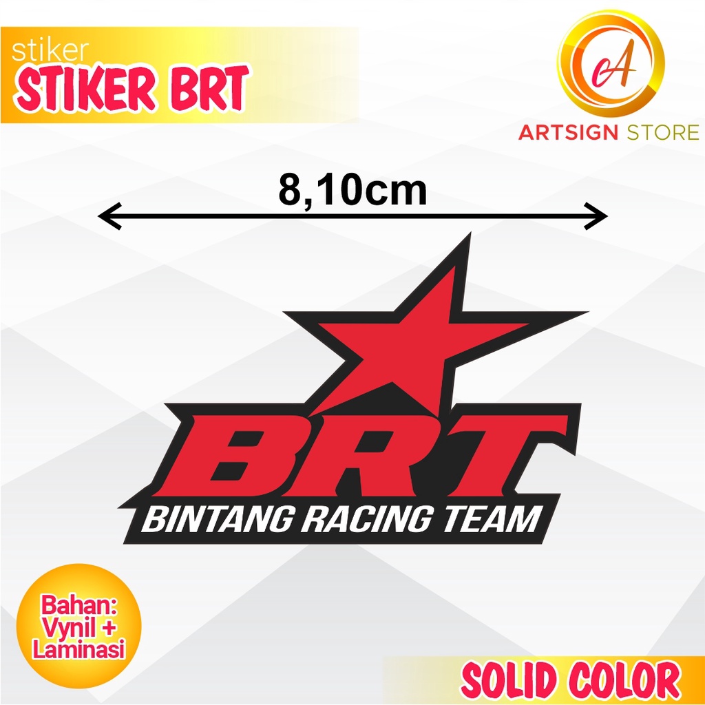 Jual Stiker BRT / Sticker BRT / Stiker Bintang Racing Team / Stiker ...