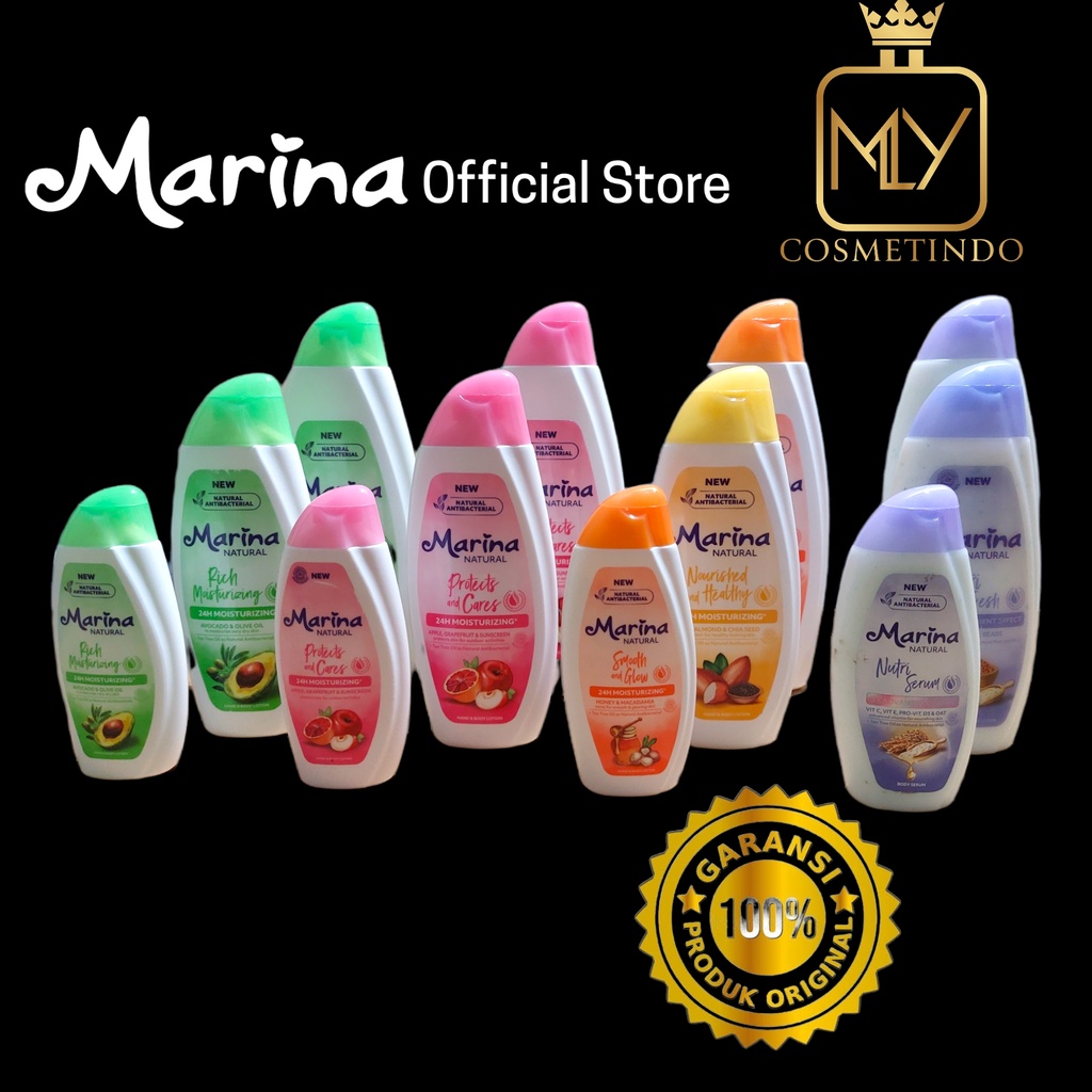 Jual Marina Hand Body Lotion Natural 95ml dan 100ml [Produk Dijamin ori ...