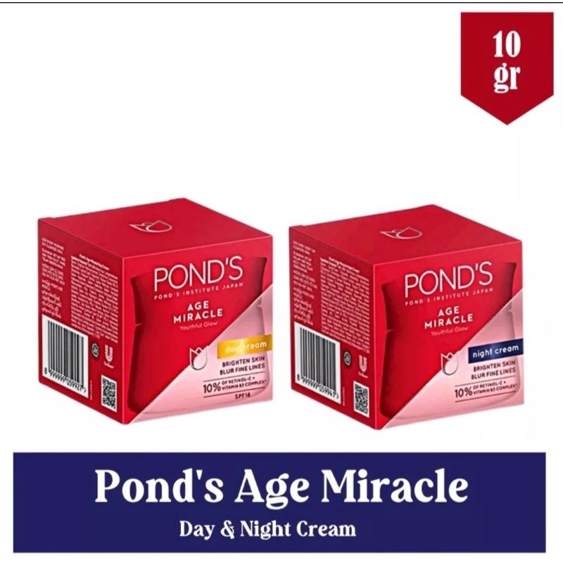 Jual Ponds age miracle DAY CREAM/NIGHT CREAM 10g | Shopee Indonesia