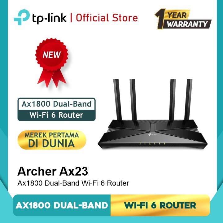 Jual TP-LINK Archer AX23 AX1800 Dual-Band Wi-Fi 6 Router AX 23 AX 1800 ...