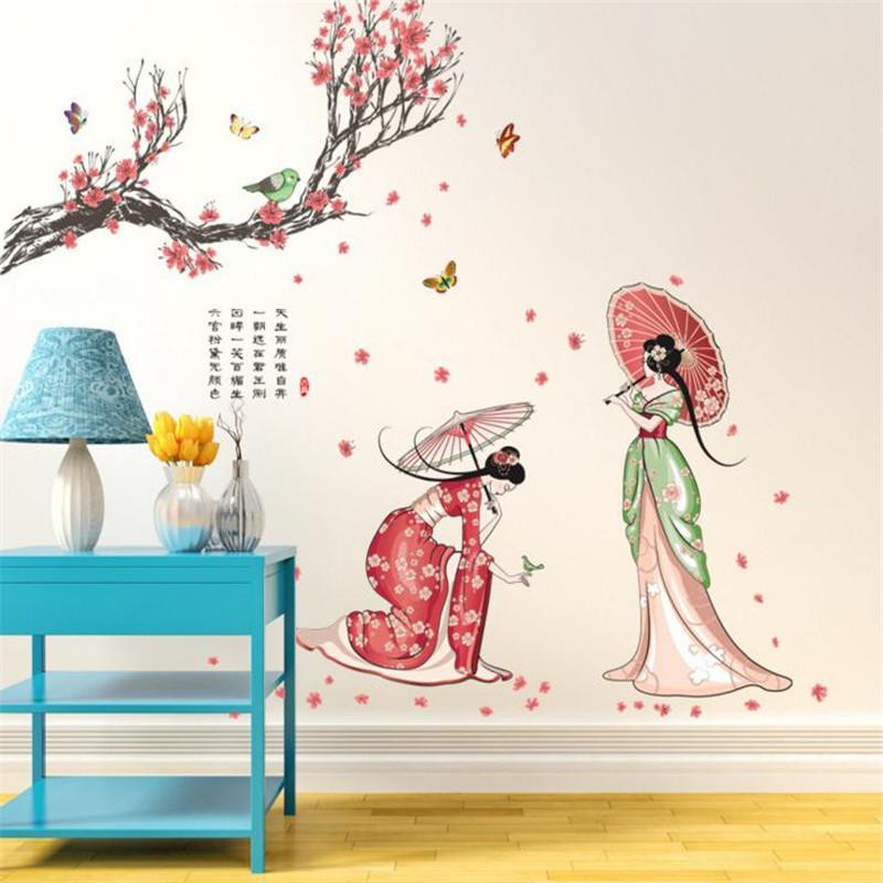Jual METH JM7331 JAPANESE GIRLS WALLSTICKER WALL STIKER 60X90 ...