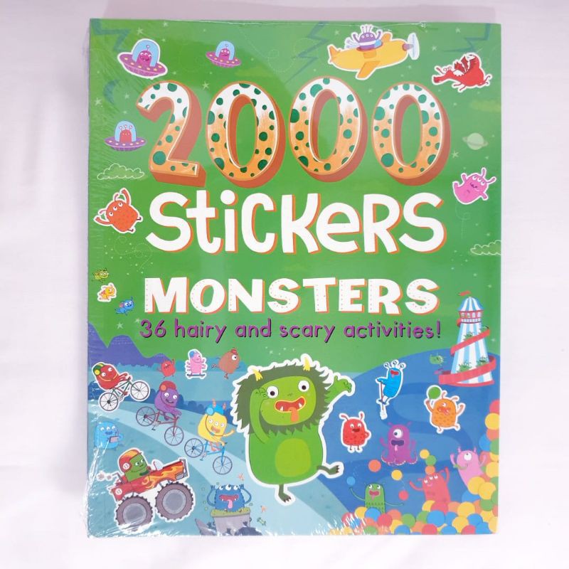 Jual BUKU STIKER 2000 STICKERS MONSTERS 36 HAIRY & SCARY ACTIVITIES ...