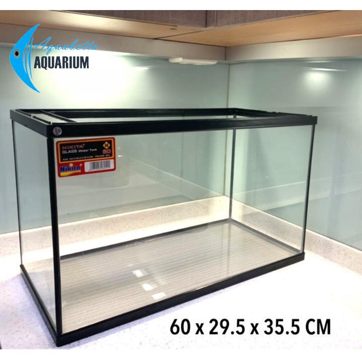 Jual Aquarium Nikita 60cm Akuarium NS 60 Liter Glass Water Tank 60x30x36 cm | Shopee Indonesia