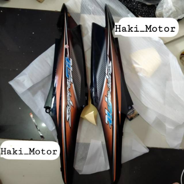 Jual BODY BELAKANG SUPRA FIT NEW HITAM PLUS STRIPING | Shopee Indonesia
