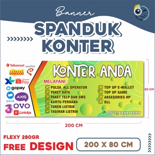 Jual Spanduk Banner Konter / Banner Spanduk Murah / Aksesoris Konter / Variasi Warna -ONEKLIK.1 ...