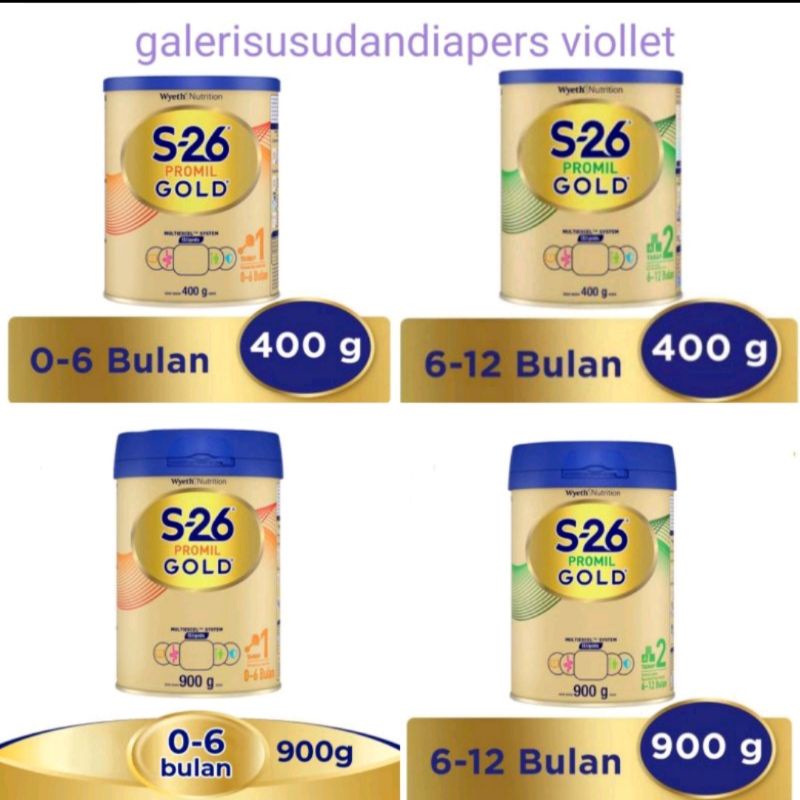 Jual S26 Promil Gold Tahap 1/2 400GR/900GR | Shopee Indonesia
