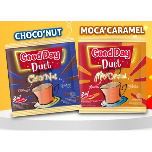 Jual GOOD DAY DUET CHOCO NUT / MOCA CARAMEL ISI 5 SACHET | Shopee Indonesia