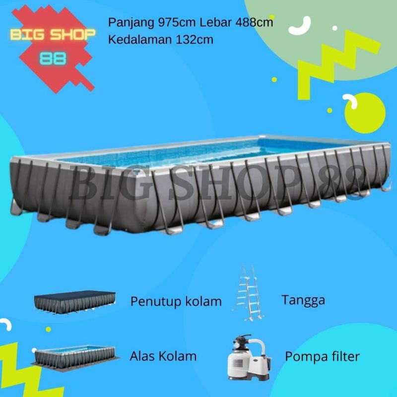 Jual INTEX KOLAM RENANG TERBESAR KOLAM RENANG KELUARGA FAMILY SWIMMING ...