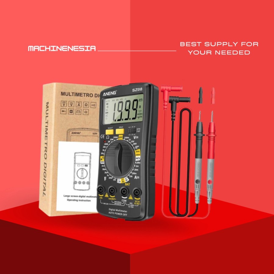Jual DIGITAL MULTIMETER MULTITESTER SLIM AC DC ORI SZ08 / AVOMETER ...