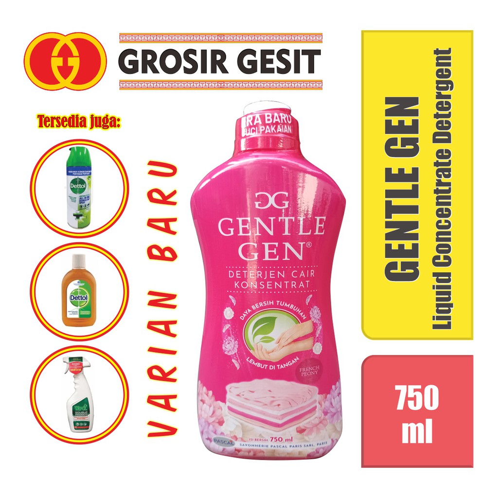 Jual Gentle Gen Deterjen Cair Pakaian Dari Tumbuhan 700ML Merah Jambu ...