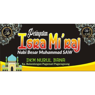 Jual Spanduk Isra Mi'raj Ukuran dan Desain Bisa Custom Indonesia|Shopee ...