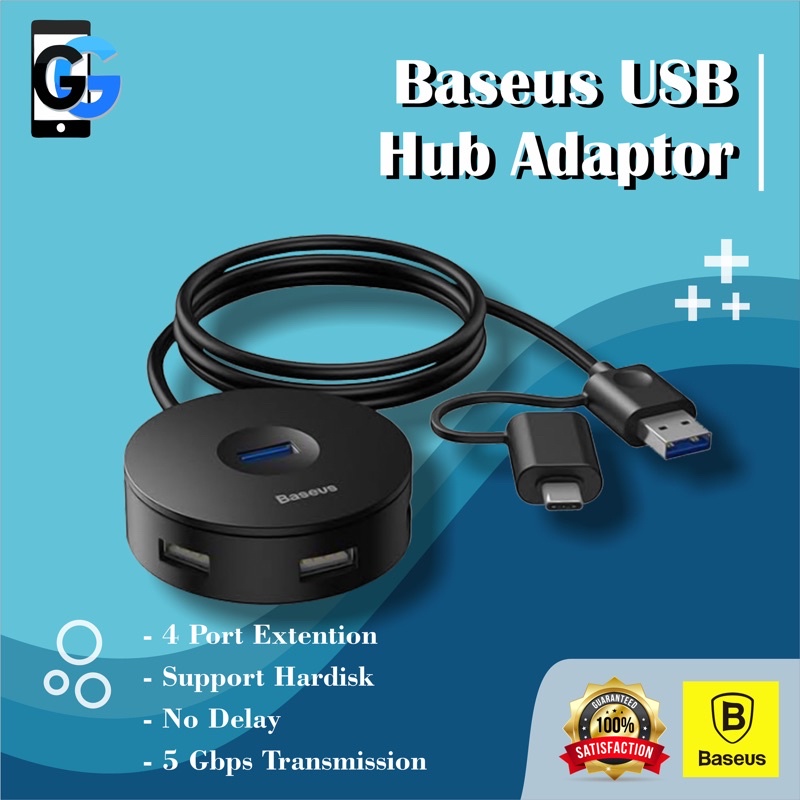 Jual Baseus USB Hub Adaptor Type C Hub Multi Port Adapter Original ...