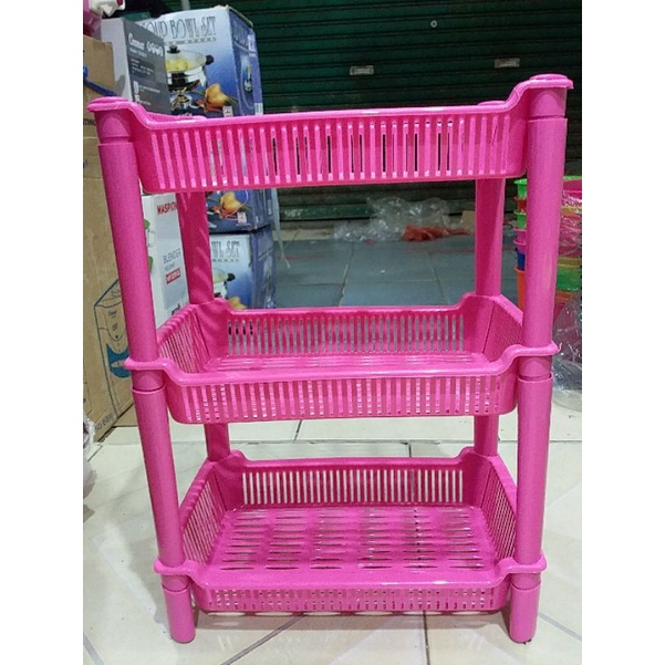 Jual rak kecil susun 3 rak plastik multiguna rak dapur kecil serbaguna ...