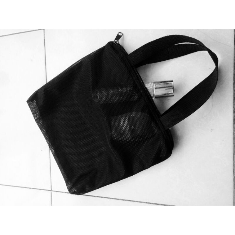 Jual tas jaring nilon kwalitas tas kosmetik tas make up tas alat mandi ...