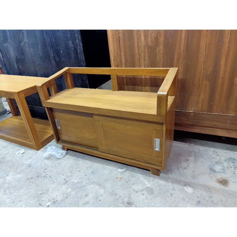 Jual Kursi rak sepatu kayu jati | Shopee Indonesia