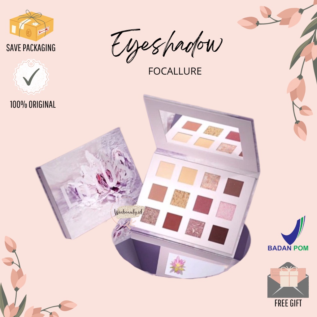 Jual FOCALLURE Glitter Eyeshadow palette-16 colors Palet | Shopee Indonesia