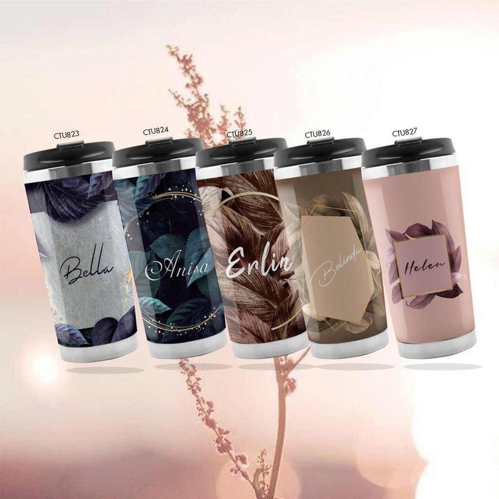 Jual Bunga dan Daun Motif Tumbler/Free Design/Bebas Warna/ Stainless ...