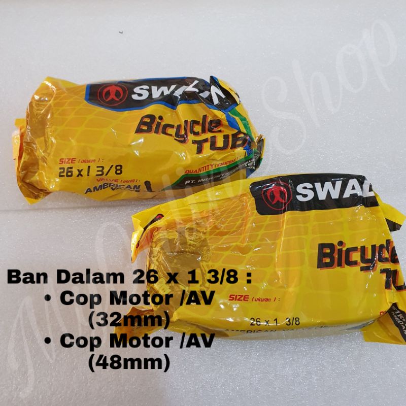 Jual Ban Dalam Swallow 26 x 1 3/8 Cop Motor AV 32mm 48mm CTB Sierra Jengki Indonesia|Shopee ...