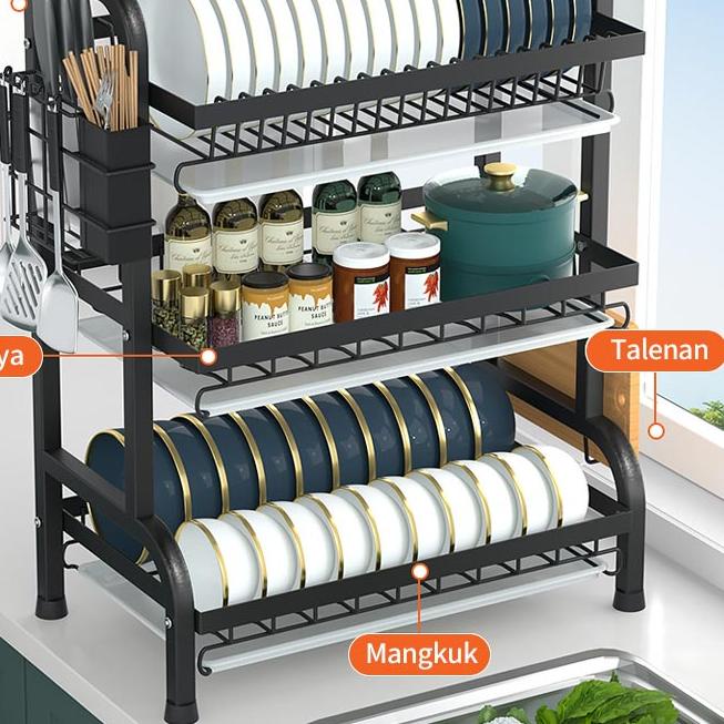 Jual Best Seller|SQ23|Rak Piring Rak Cuci Piring Penyimpanan Dapur ...