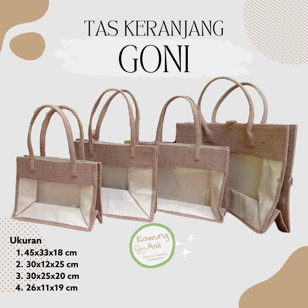 Jual Tas Karung Goni Mika Keranjang Tote Bag bisa Hampers Goodie Bag ...