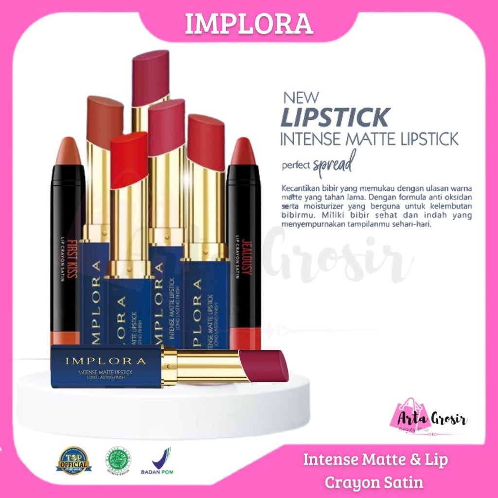 Jual implora intense Matte Lipstick Long Lasting / Implora Lip Crayon ...
