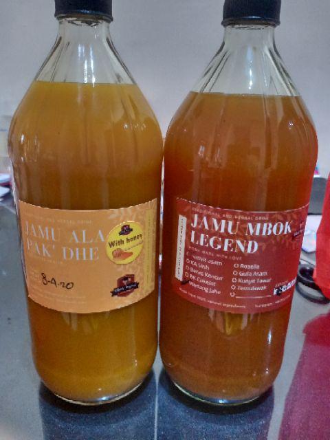 Jamu Mbok Legend + MADU Botol Kaca 1000 ml | Shopee Indonesia