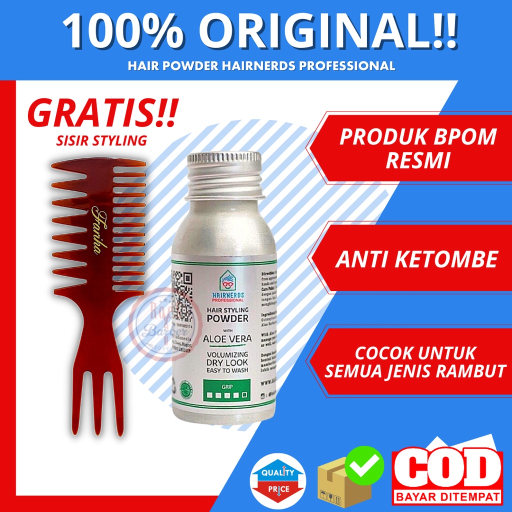 Jual Hairnerds Professional Hair Styling Powder 10gr / Styling Clay ...