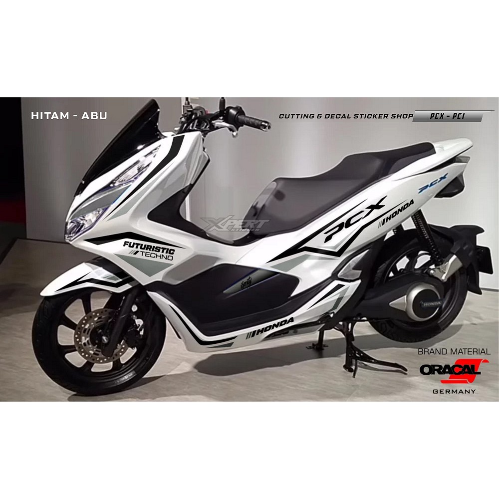 Jual Sticker PCX Striping PCX Sticker Cutting PCX Abu Hitam ( Motor ...