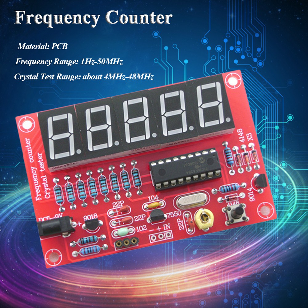 Jual 1Hz-50MHz Crystal Oscillator Frequency Counter Meter Frekuensi ...