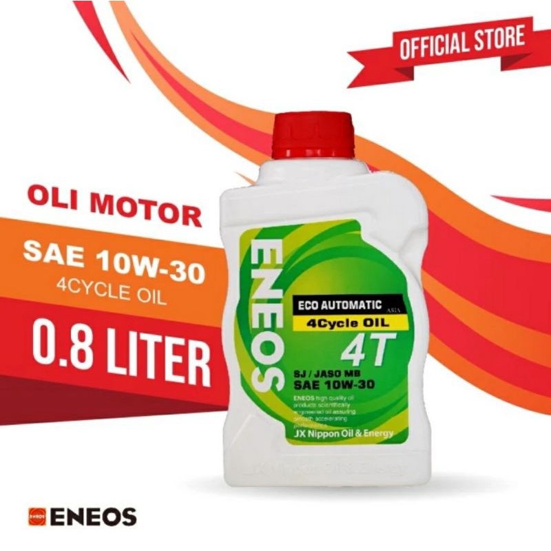 Jual ENEOS 4 CYCLE OIL ECO AUTOMATIC OLI MOTOR MATIC MATIK METIK 10W - 30 SJ MB 800ML 0.8L ...