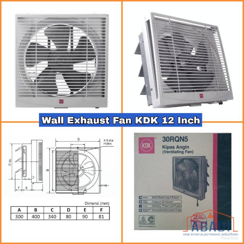 Jual KDK Wall Exhaust Fan | Exhaust Fan KDK 10 inch | Exhaust Fan ...