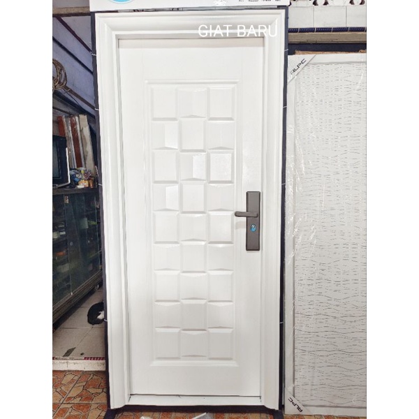 Jual Pintu Baja / Pintu Kamar Lengkap Kusen Anti Karat Tahan Api Tebal ...