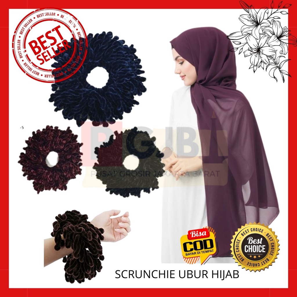 Jual IKAT RAMBUT UBUR-UBUR JUMBO-Kunciran Cendol/ Cepolan Hijab ...
