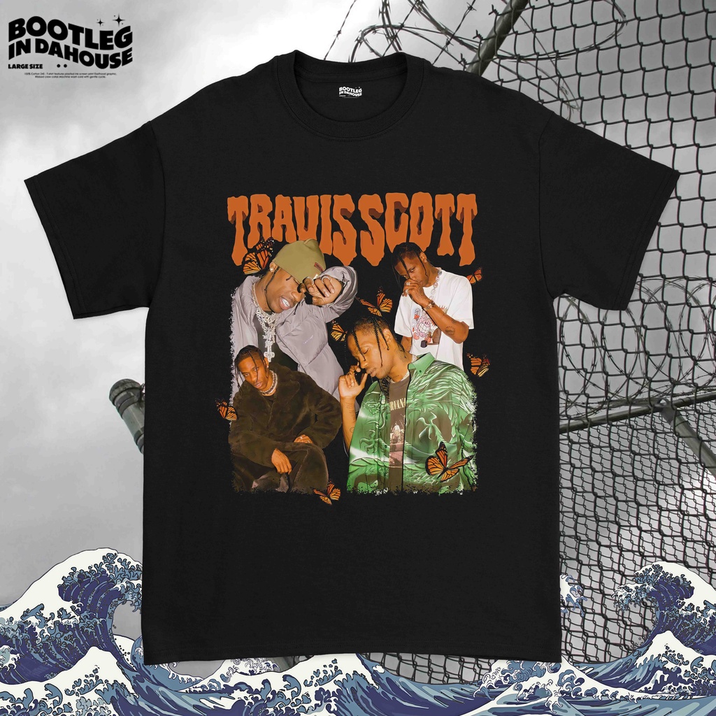 Jual Kaos Travis Scott - Baju Rapper Travis scott Vintage Cotton 24S ...