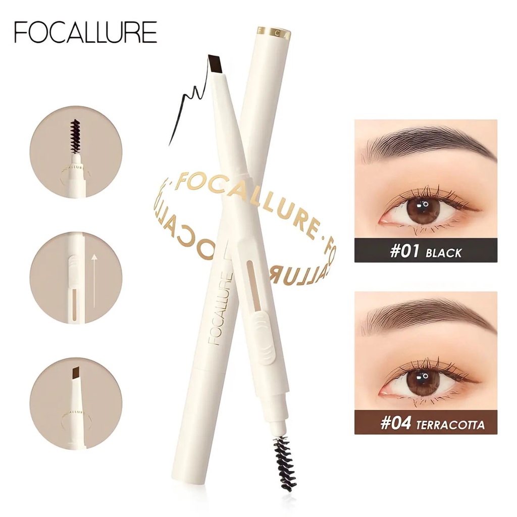 Jual FOCALLURE Silky Shaping Eyebrow Pencil Matic Sliding / Pensil Alis ...