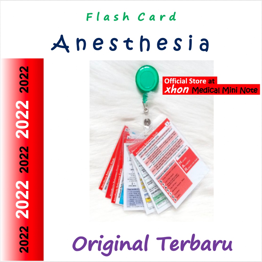 Jual ORIGINAL TERBARU Anesthesia Flash Card | Anestesi Medical Mini ...