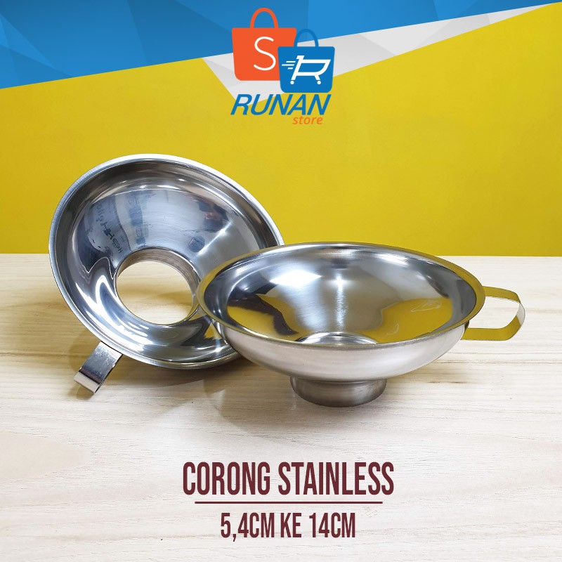 Corong Stainless Besar 14cm 45mm Selai Funnel Makanan Corong Kopi Besi ...