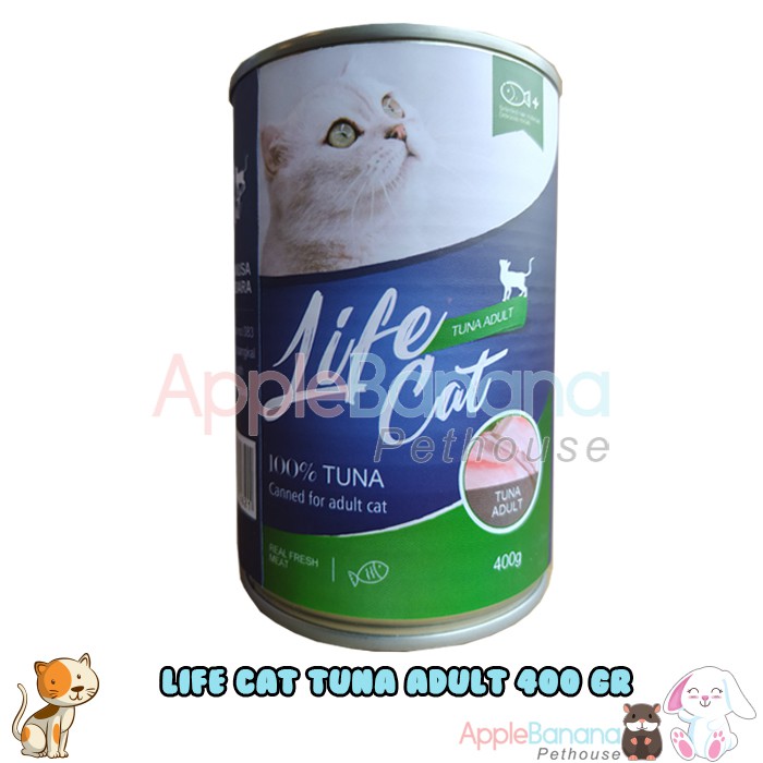 Jual Life Cat Kaleng 400 gr Adult Rasa Tuna- LifeCat Can 400gr | Shopee ...