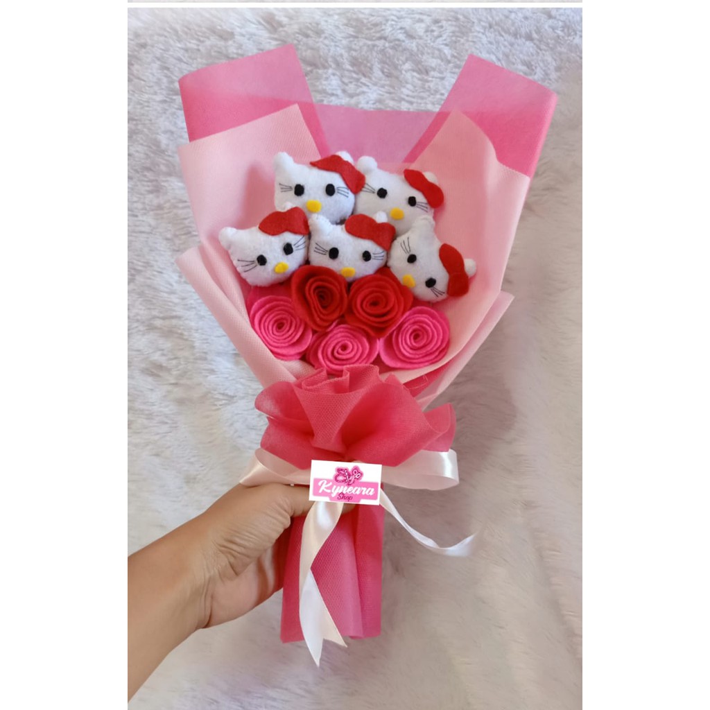 Jual buket bunga hello kitty | Shopee Indonesia