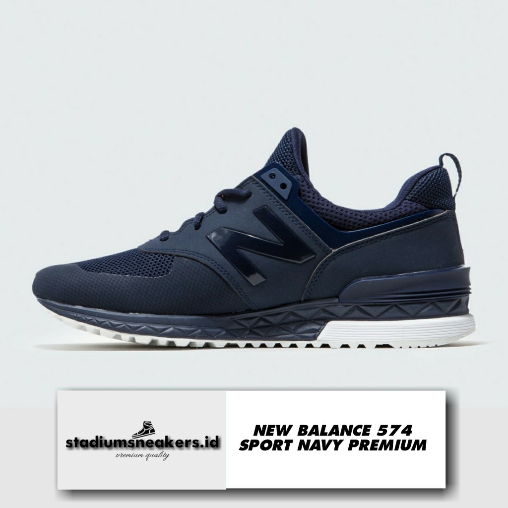 Jual New Balance 574 Sport Navy Premium Original | Shopee Indonesia