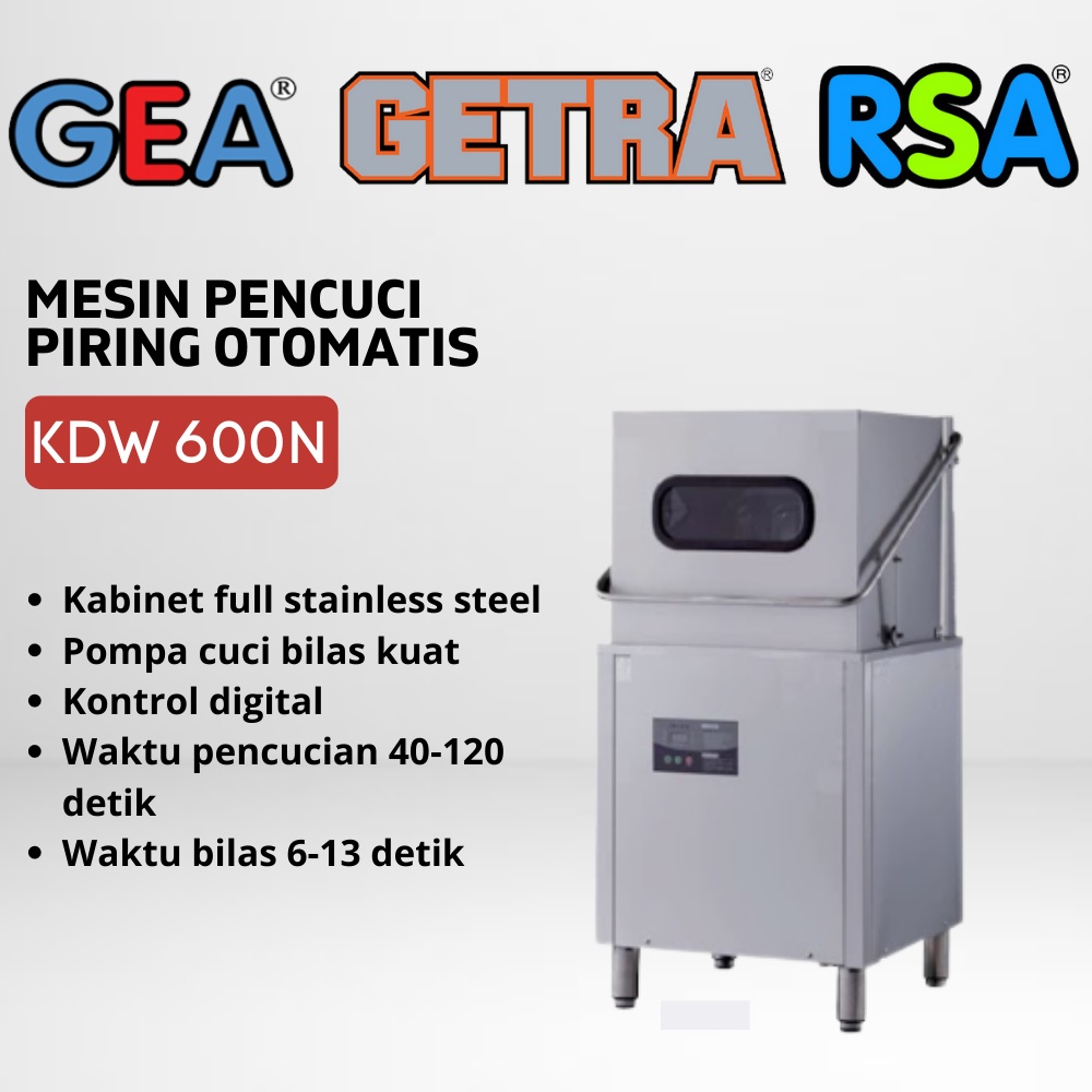 Jual MESIN PENCUCI PIRING GETRA KDW-600N COMMERCIAL DISHWASHER GARANSI | Shopee Indonesia