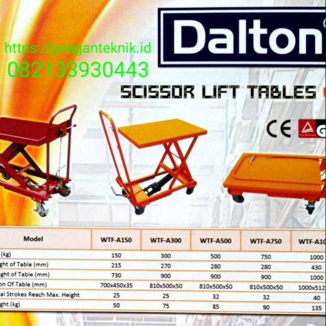Jual Handpallet Lift Table Dalton kapasitas 150 kg | Shopee Indonesia