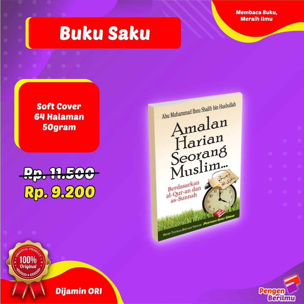 Jual Buku Saku Amalan Harian Seorang Muslim | Buku Saku Islami | Soft ...
