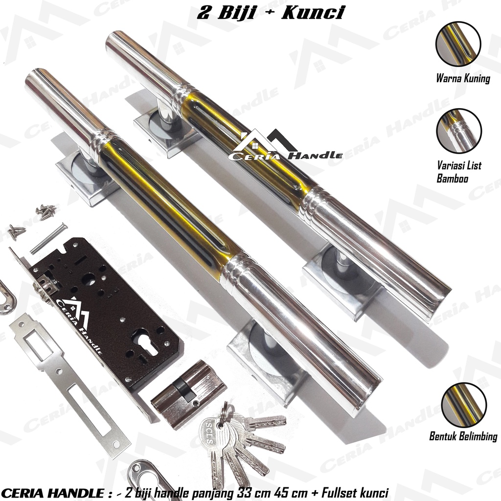 Jual Kunci Pintu Set Handle Rumah 33 Cm 45 Cm Tarikan Gagang Pintu