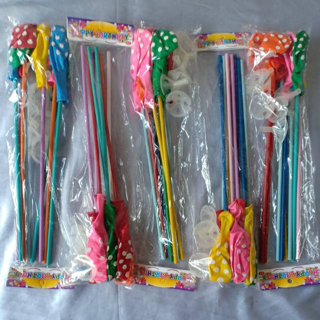 Jual Stik Balon Polkadot (1 pack isi 8 pc) | Shopee Indonesia
